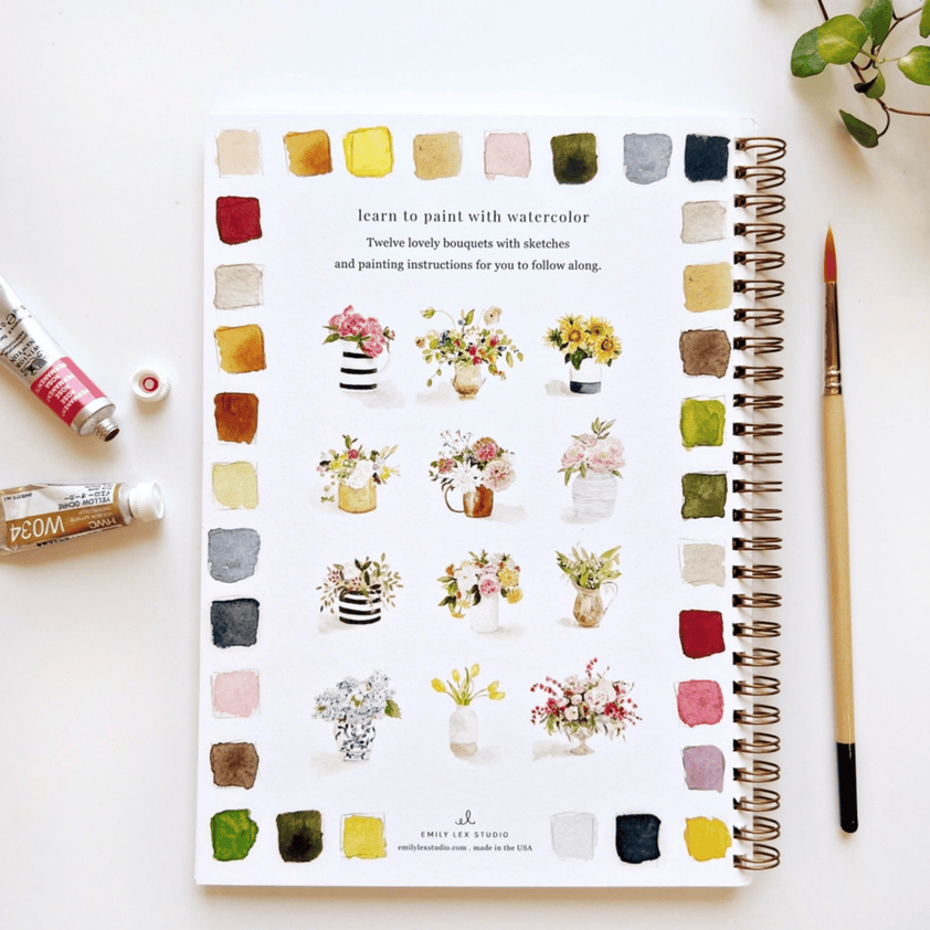 Emily Lex Watercolour Workbook, Bouquets – Ziggy's at Home